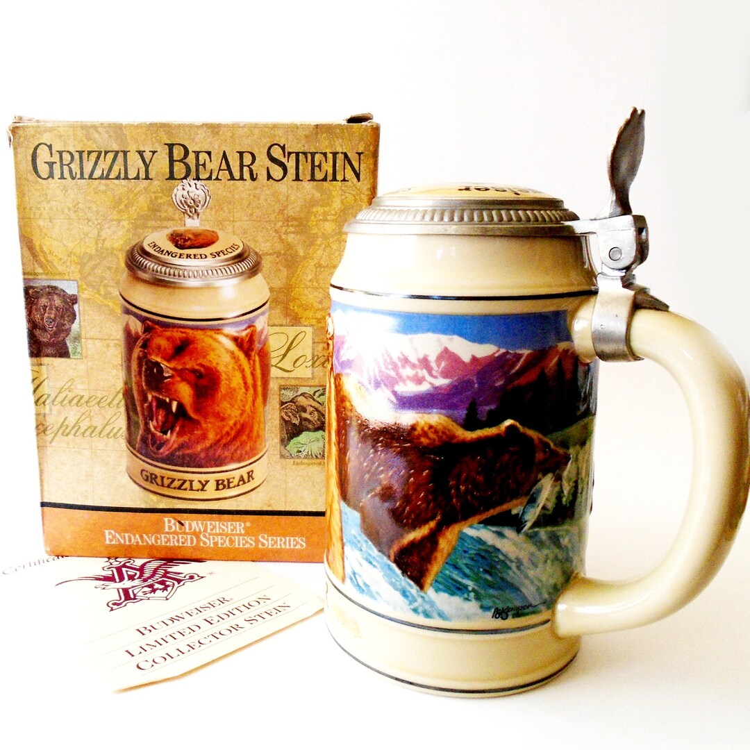 Anheuser Busch Endangered Species Beer Stein, 1992 Budweiser Endangered ...