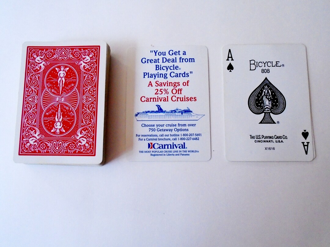 Vintage Carnival Cruise Playing Cards, BEE Deck of Carnival Cruise ...