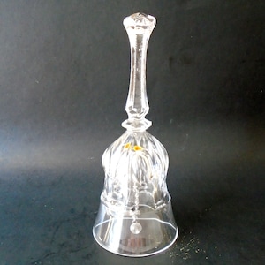 Vintage Cut Crystal Dinner Bell, 80's Crystal Dinner Bell, Tall Crystal ...