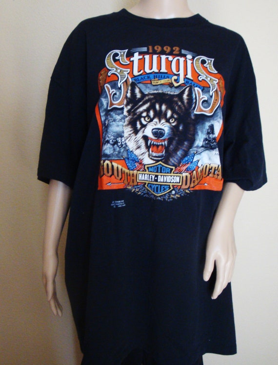 Harley Davidson 3D Emblem Shirt 3X, Sturgis 92 Harley… - Gem