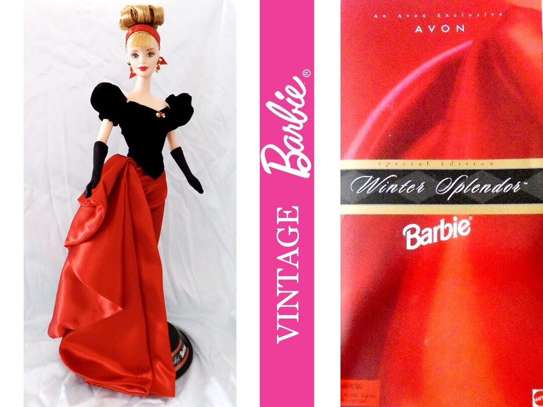 Vintage Barbie Doll, Winter Splendor AVON Exclusive Barbie, NRFB 1997 ...