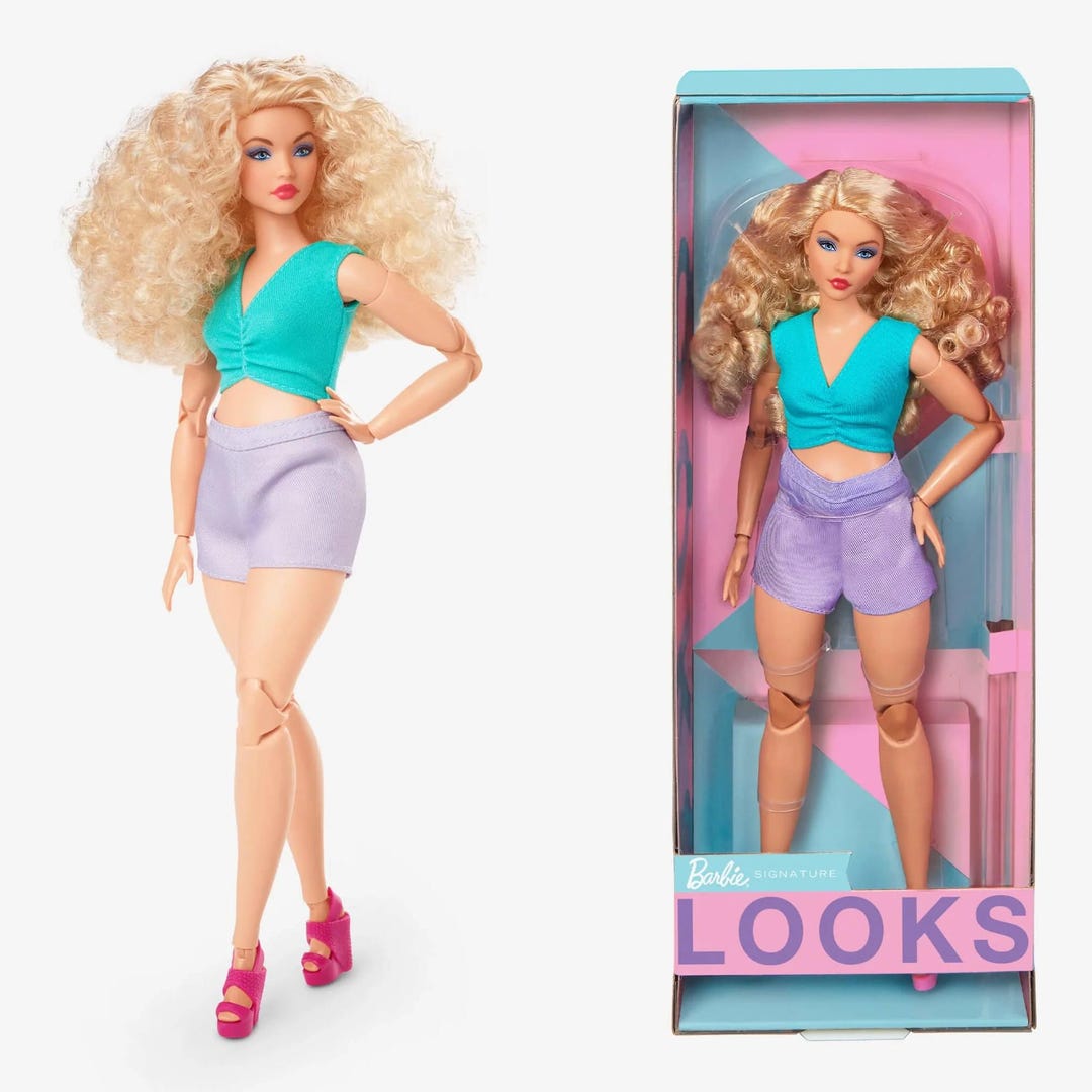 Blond Curvy Looks Barbie® Model 16 New In Box Posable Curvy Looks