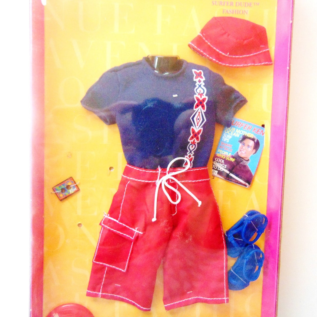 Ken Doll Fashion Avenue New in Box, Ken Surfer Dude Outfit, NRFB Ken ...