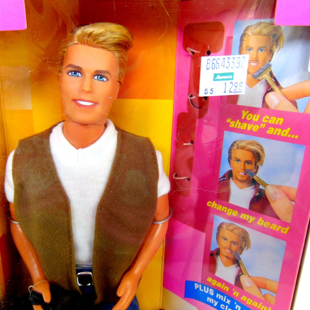 Shave N Style KEN Doll New in Box, 1999 Blond Rooted Hair Hottie ...