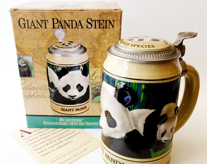 Anheuser Busch Endangered Species Beer Stein, 1992 Budweiser Endangered ...