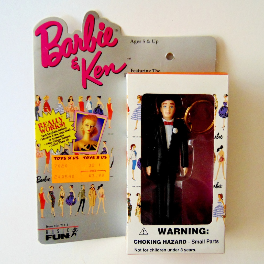 Vintage Ken Doll Replica Barbie Key Ring, Vintage Formal Ken Doll ...