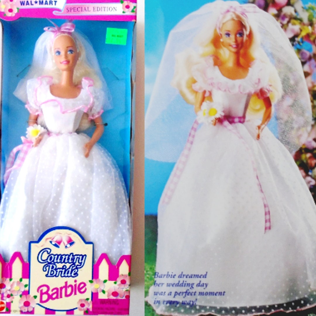 Barbie Wedding Doll, Walmart Exclusive Barbie, Country Bride Barbie ...
