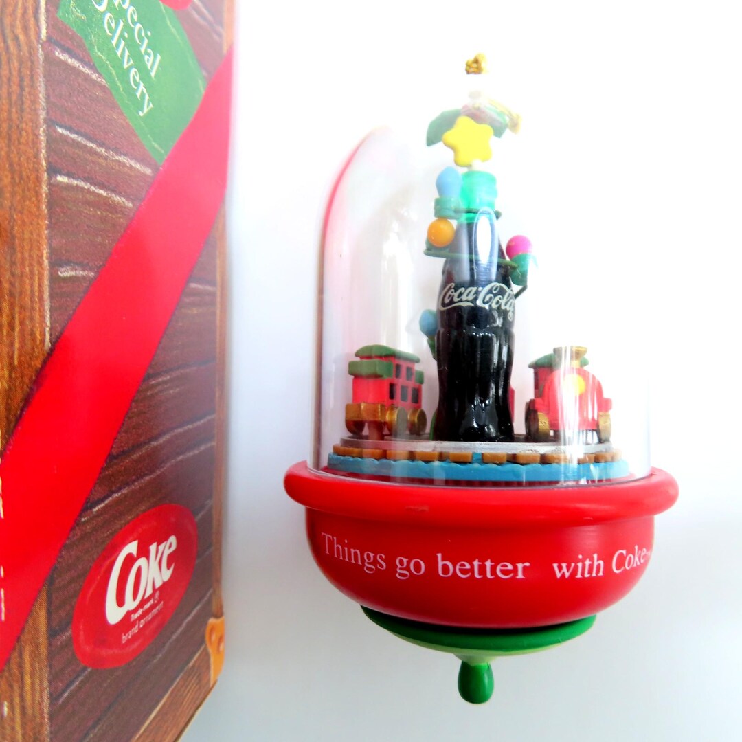 ENESCO Things Go Better With Coke Wind up Top Ornament, 1995 Coca Cola ...