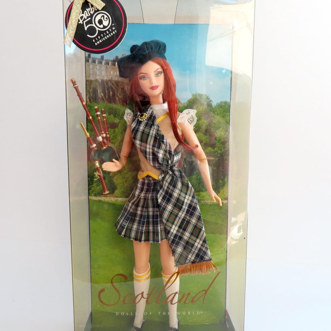 Scotland Dolls of the World Barbie Doll, Scotish Bagpipe Barbie Doll ...