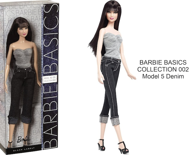 Barbie BASICS Collection 002 Model 05, NRFB Black Label DENIM Barbie ...