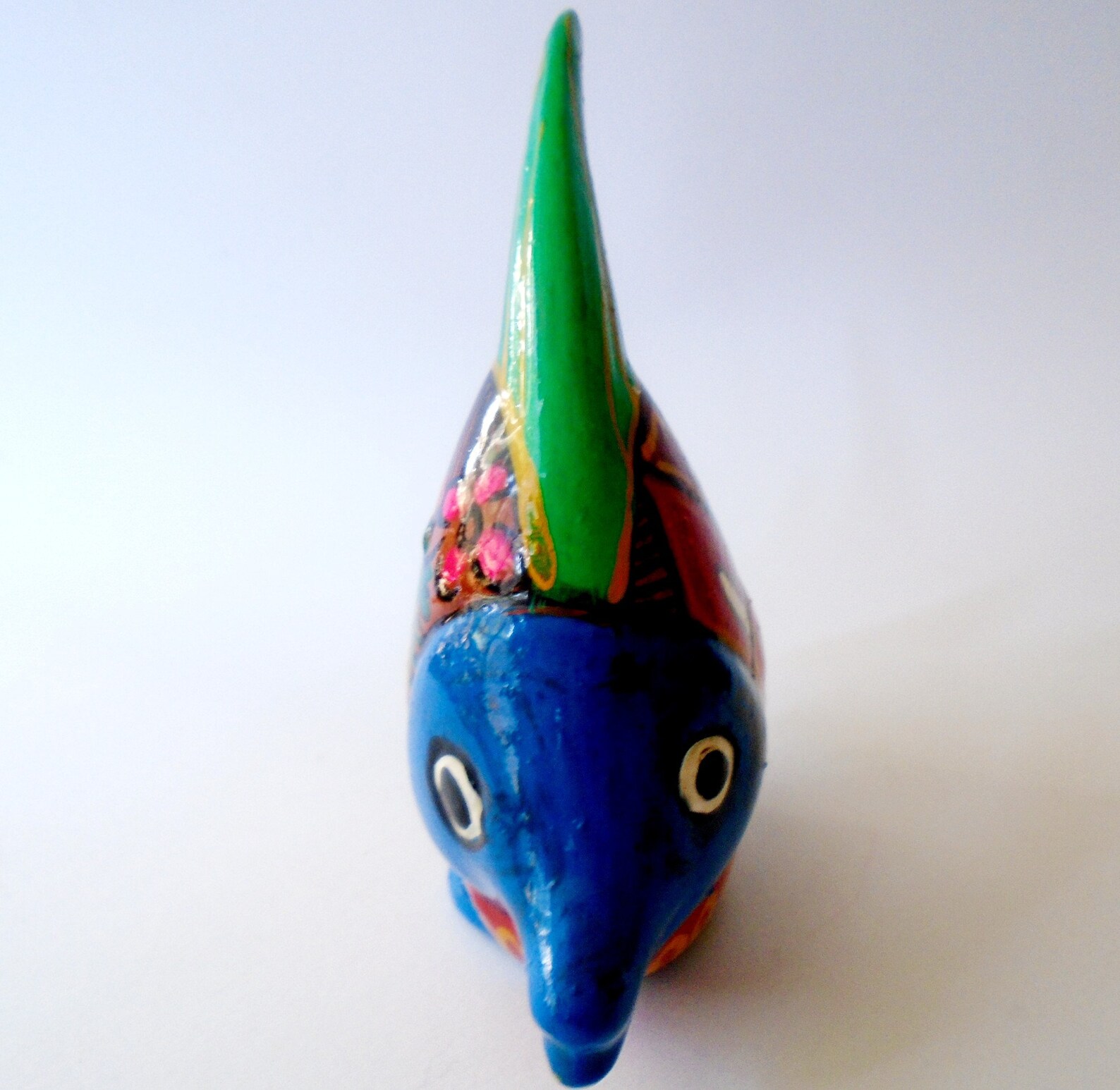Vintage Mexican Painted Clay Fish Figures, Handmade Colorful Fish Made ...