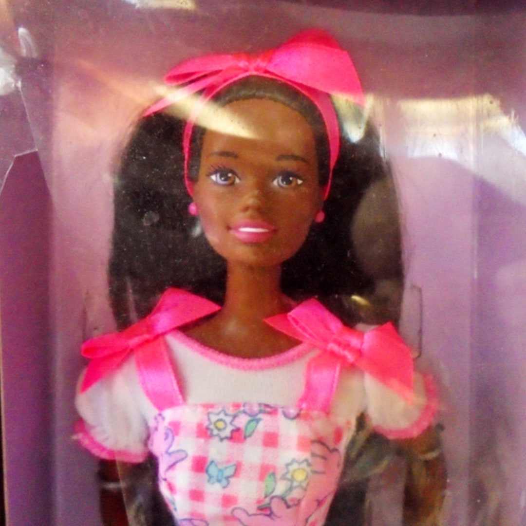 African American Easter Barbie Doll NRFB, Black Hair Dark Skin Easter ...
