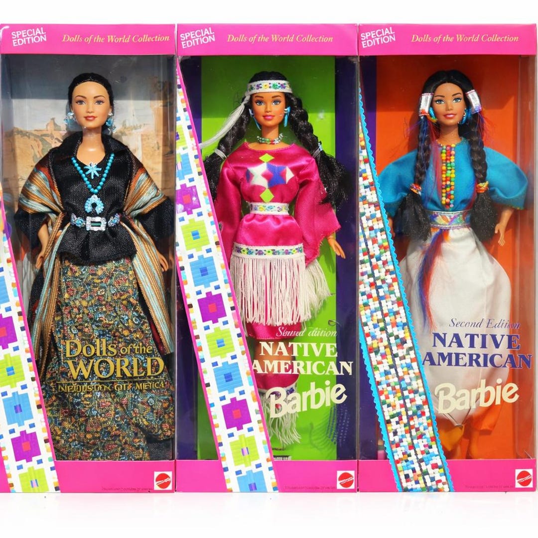 Princess of Navajo and Native American Barbie Dolls, NRFB Mattel Dolls ...