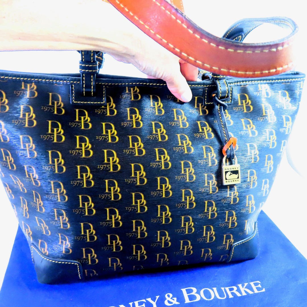 DOONEY & BOURKE Signature Bag, Elegant DB Black Monogram Florentine ...