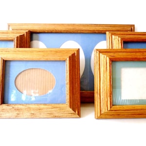 Vintage Picture Wall Frame Group C, 5 Solid Oak Handmade 60's 70's ...