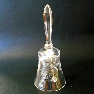 Vintage Hobstar Crystal Dinner Bell, Hobstar Cut Crystal Dinner Bell ...