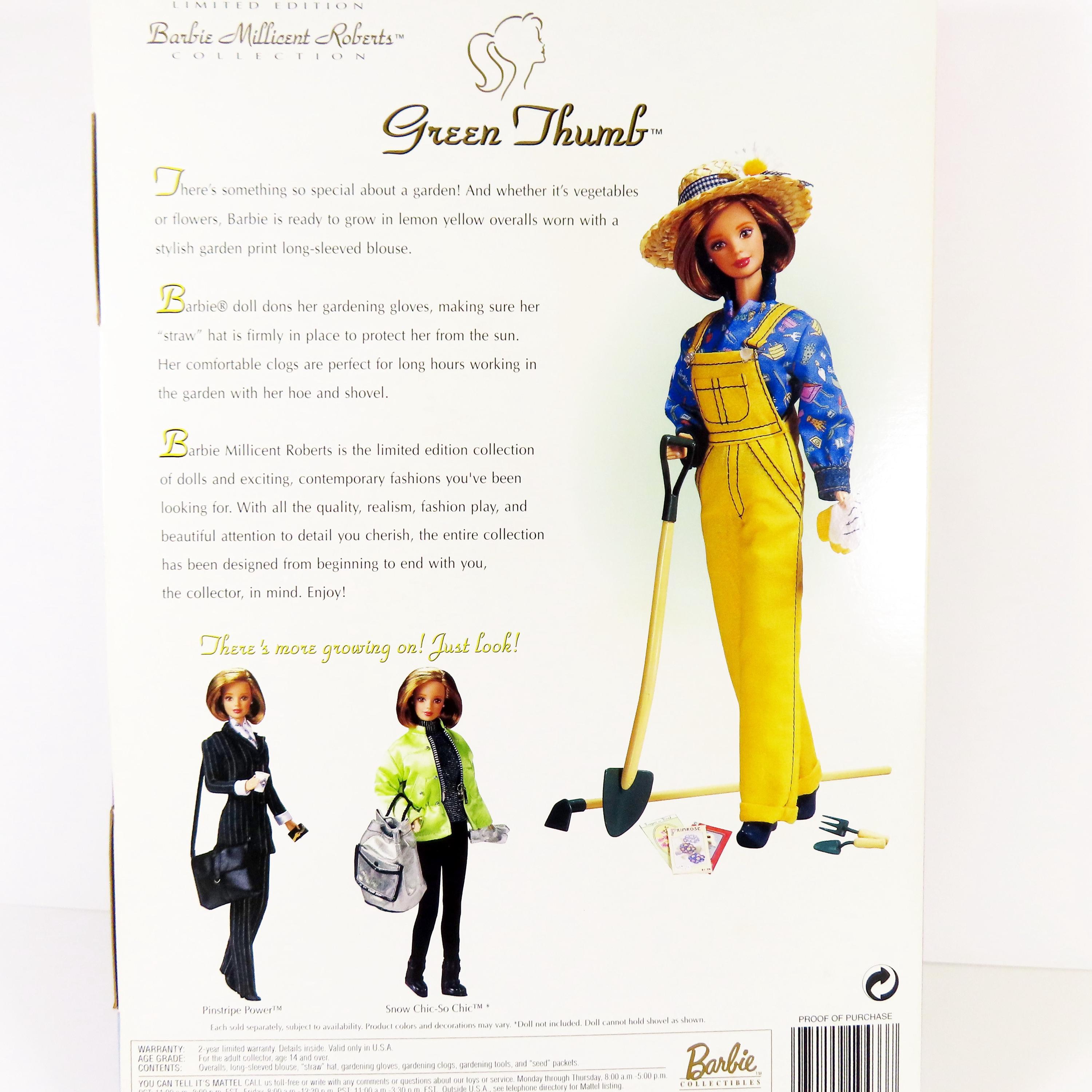 Barbie Millicent Roberts Green Thumb Outfit, 1997 Barbie Gardening ...
