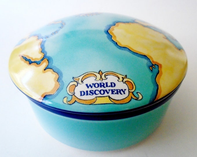 TIFFANY & CO World Discovery Round Tauck Porcelain Box, World Discovery ...