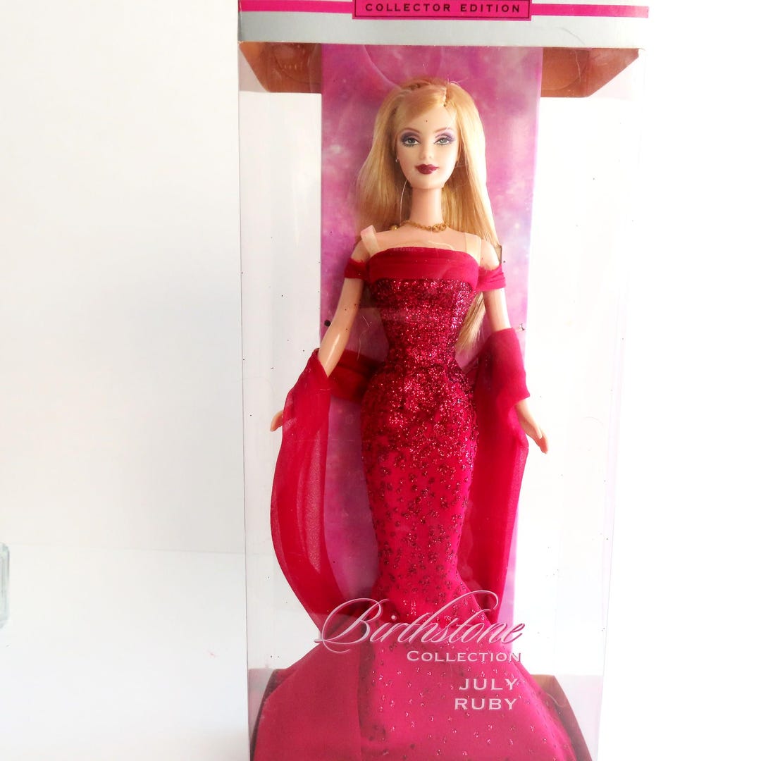 Barbie July Birthstone Doll, 2004 Barbie Mattel Ruby Birthstone Blond ...