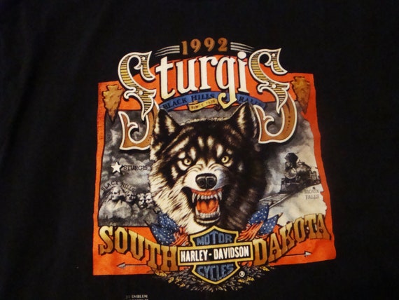 Harley Davidson 3D Emblem Shirt 3X, Sturgis 92 Harley… - Gem