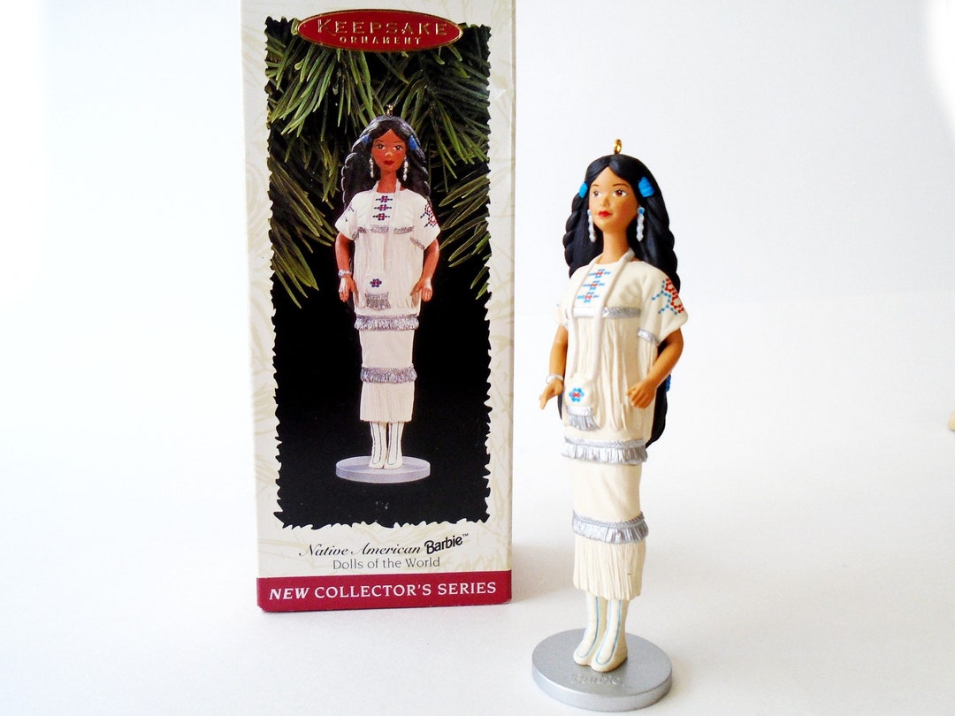 Native American Barbie Hallmark Ornament, Dolls of the World 1 Barbie ...