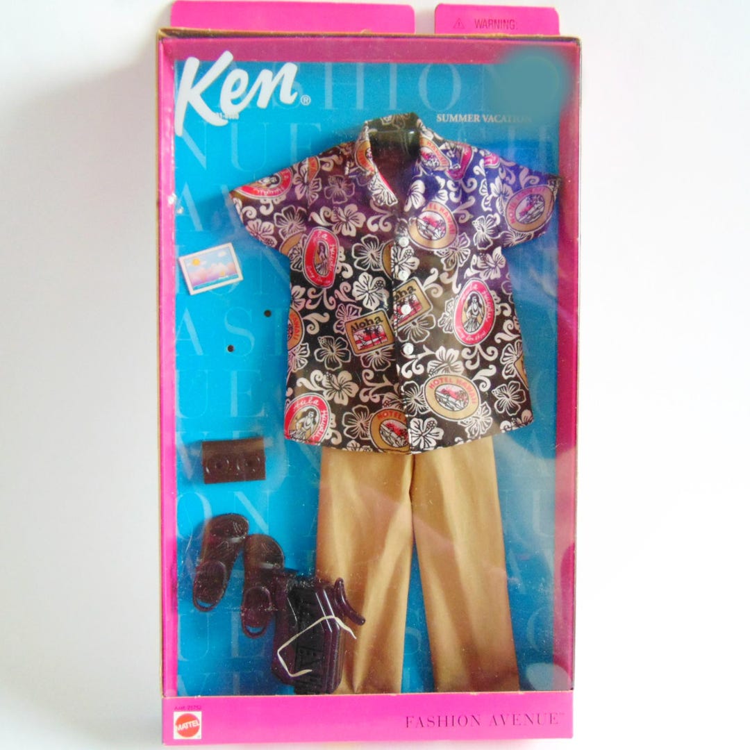 Ken Doll Fashion Avenue New in Box, Ken Doll Summer Vacation Print ...