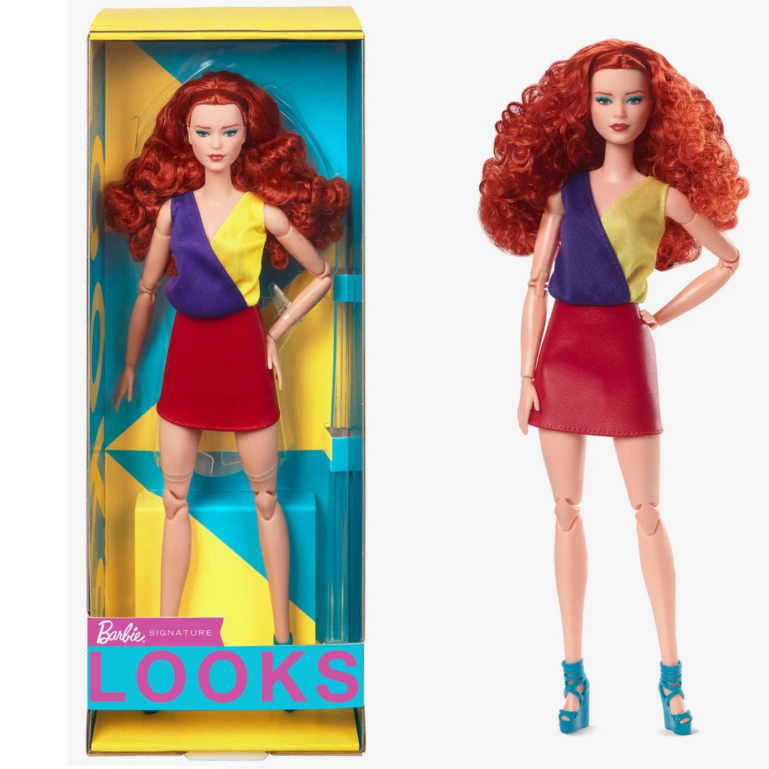 Signature LOOKS Barbie® Curly Red Hair, New in Box Posable Signature ...