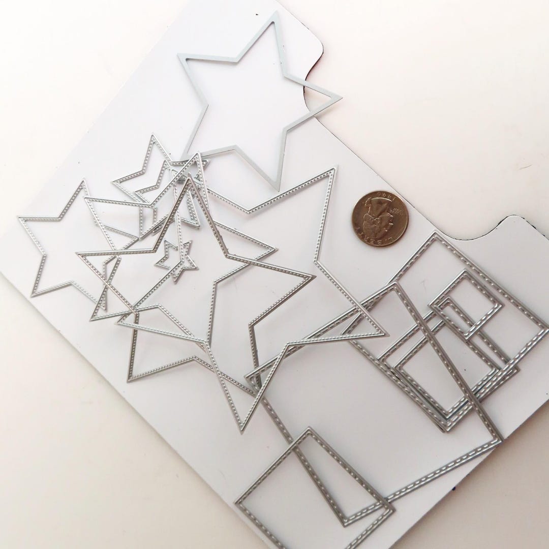 Star Square Frame Die Set, Star Frame Cutting Dies, Square Frame Dies ...