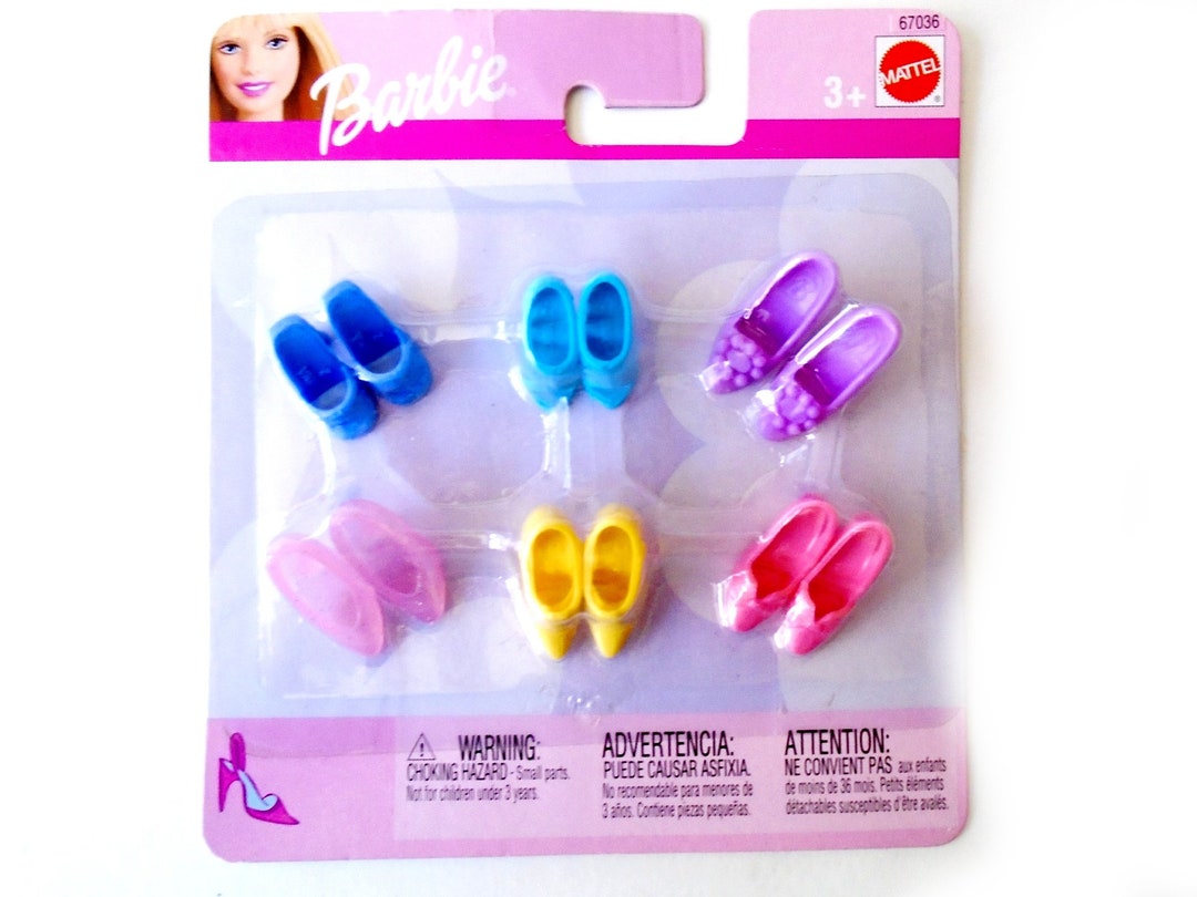 Vintage Barbie Shoes, Arch Foot Barbie Doll Shoes New in Box, 6 Pairs ...