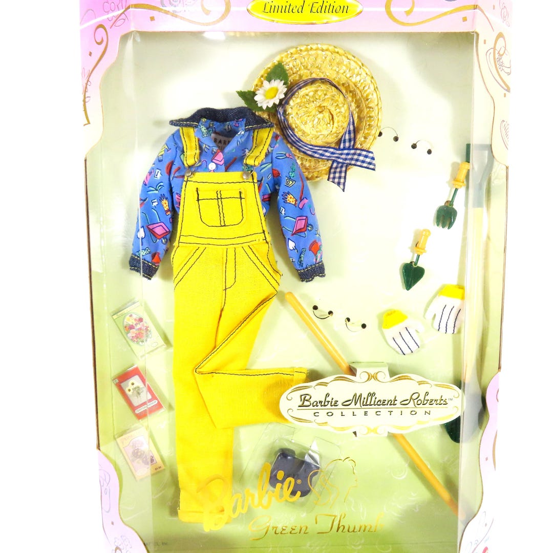 Barbie Millicent Roberts Green Thumb Outfit, 1997 Barbie Gardening ...
