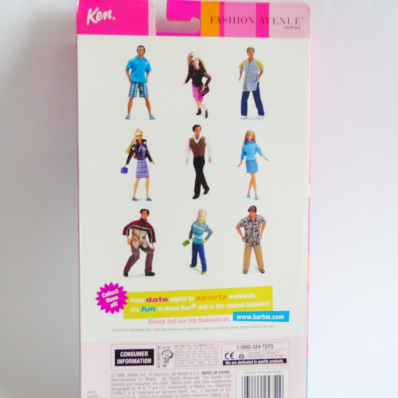 Ken Doll Fashion Avenue New in Box, Ken Doll Summer Vacation Print ...