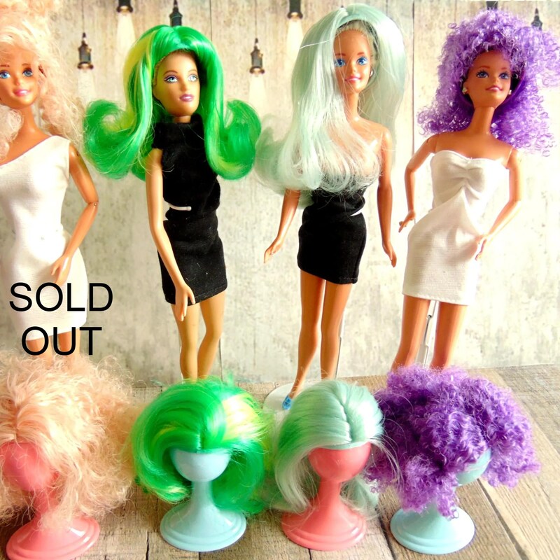 Blue Wig for Barbie Doll - Etsy
