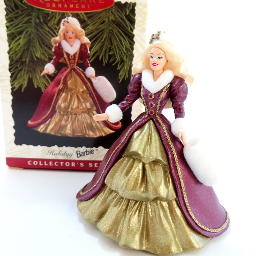 BARBIE 1996 Holiday Barbie Hallmark Ornament, 4th Holiday Barbie Series ...