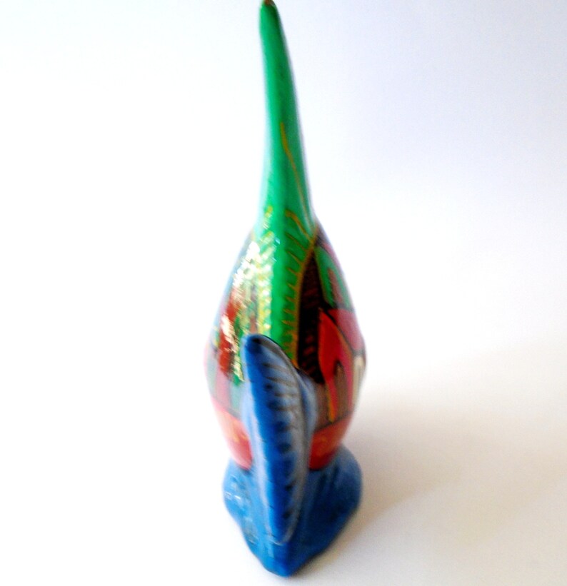 Vintage Mexican Painted Clay Fish Figures, Handmade Colorful Fish Made ...