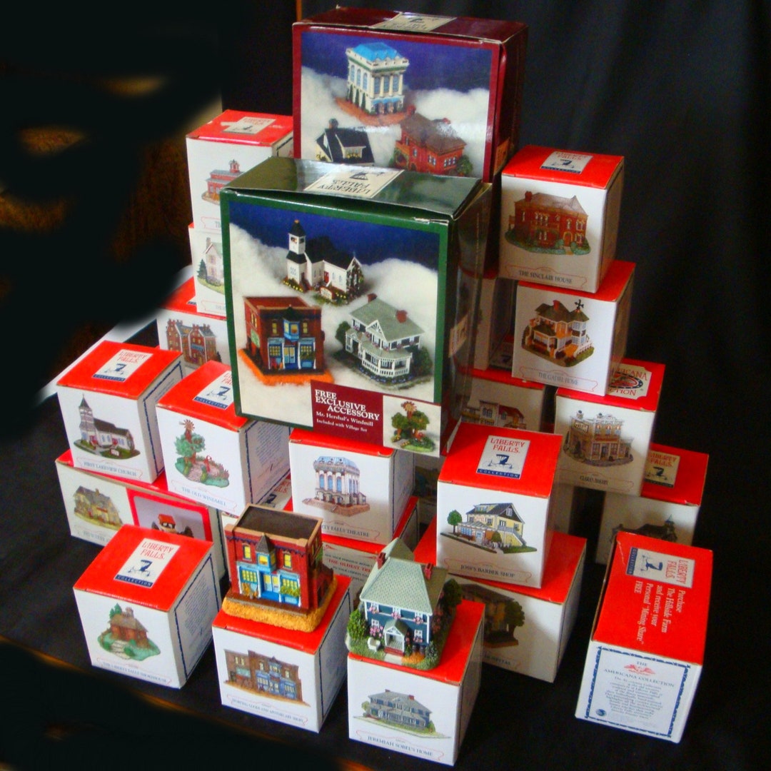 Miniature Village, Liberty Falls 96 97 98 Americana 29 Miniature ...