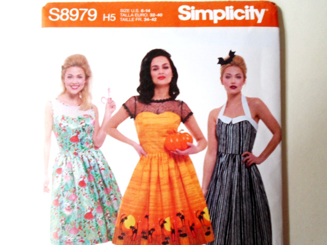 SALE Simplicity Fit & Flare Dress Sewing Pattern, Simplicity S8979 ...