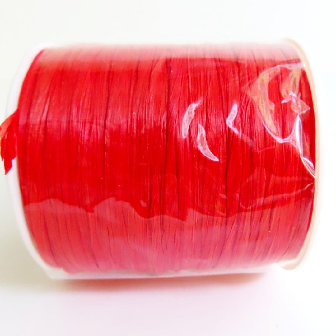 Red Raffia Ribbon, Matte Red Raffia Ribbon, 33 Yards 1/4 Inch Red ...