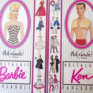 Original Barbie and Ken Paper Dolls UNCUT Peck Grande 1960s - Etsy