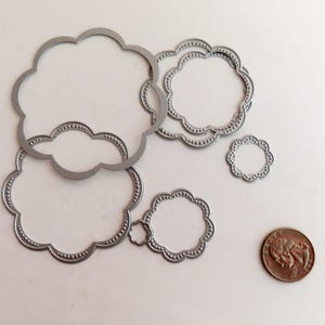 Round Open Frame Die Set, Round Frame Cutting Dies, Metal Scalloped ...