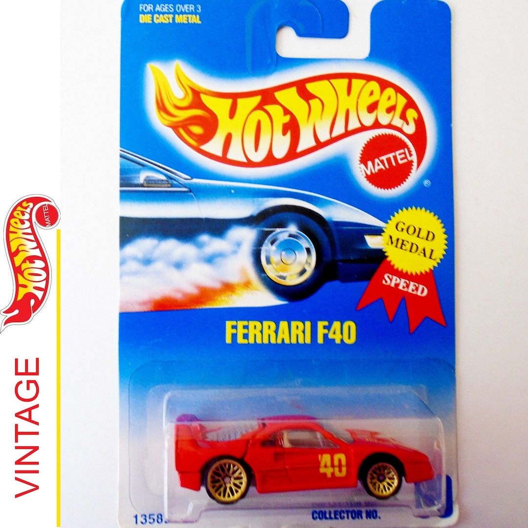 1988 Hot Wheels Red Ferrari F40 Gold Medal Speed, Collector No 69 ...