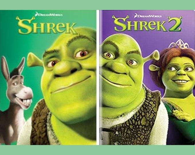 SHREK 1 and 2 DVD, Like New Dreamworks Shrek 1 and 2 DVD, Vintage Kids ...