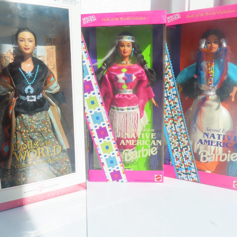 Princess of Navajo and Native American Barbie Dolls, NRFB Mattel Dolls ...
