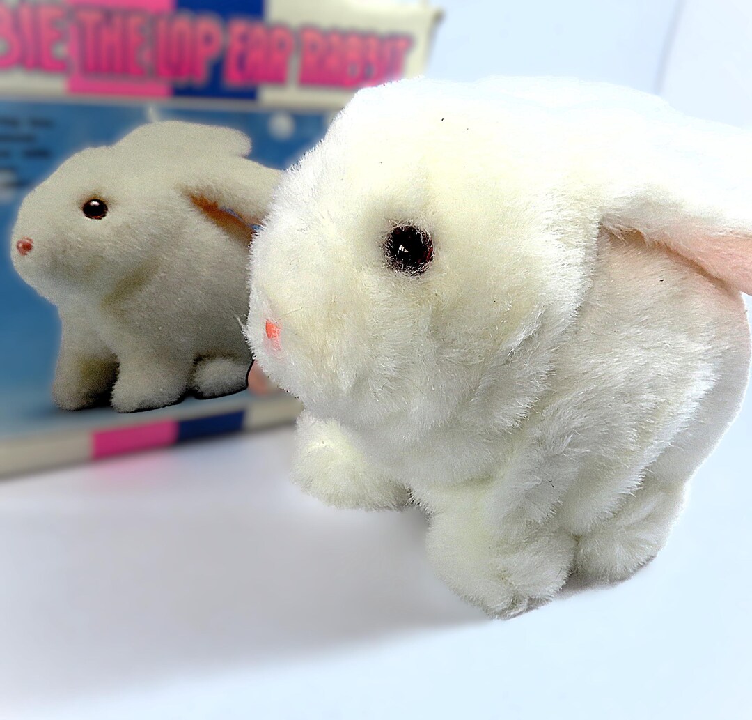Vintage Plush Bunny Rabbit, ROBBIE THE RABBIT in Original Box, Makes ...
