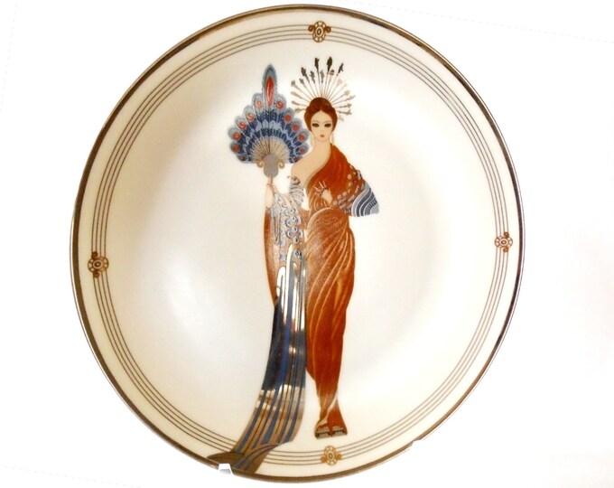 House of Erte ATHENA Fine Porcelain Plate, Franklin Mint LE, Numbered ...