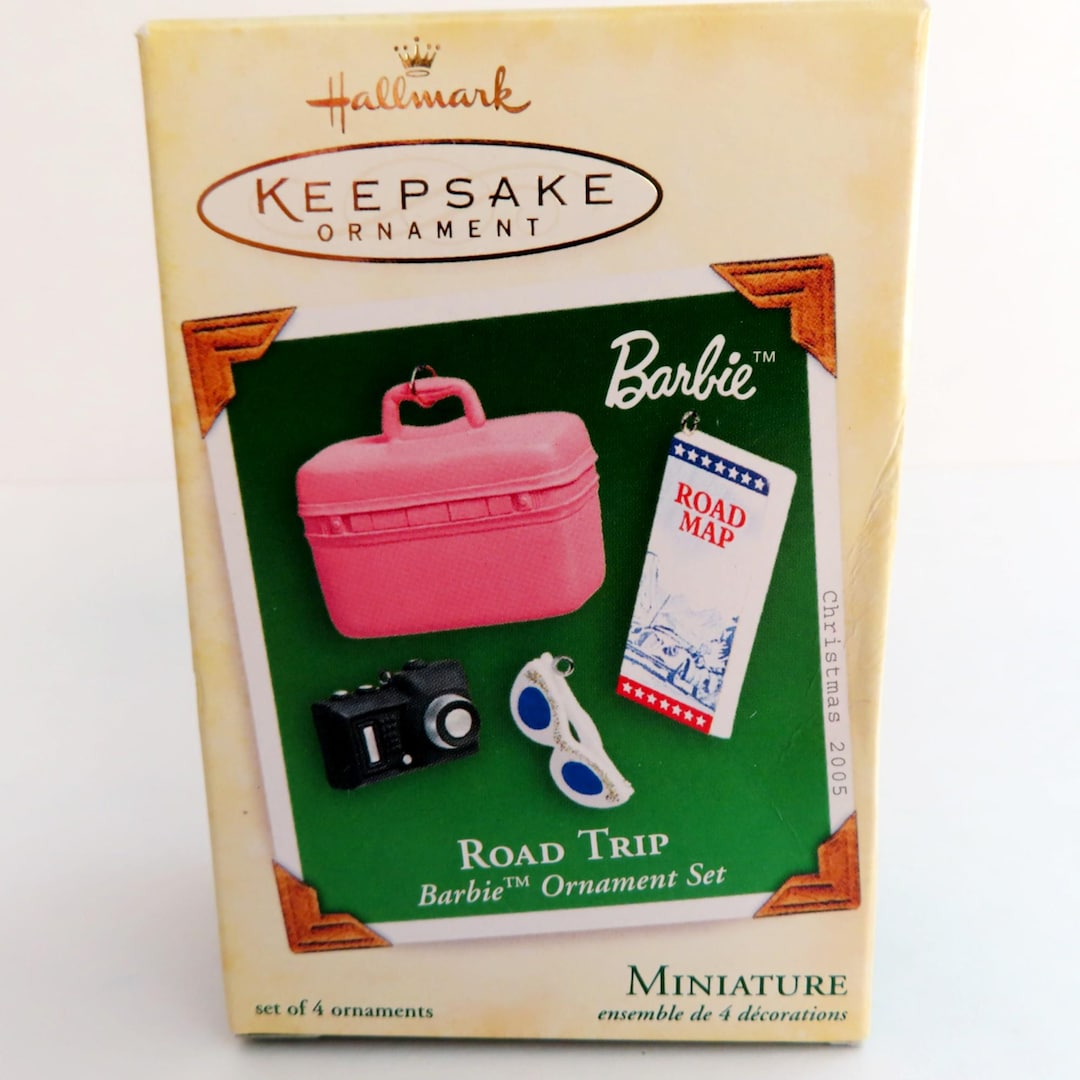 BARBIE Road Trip Ornament Set, Barbie Hallmark Keepsake Ornament ...
