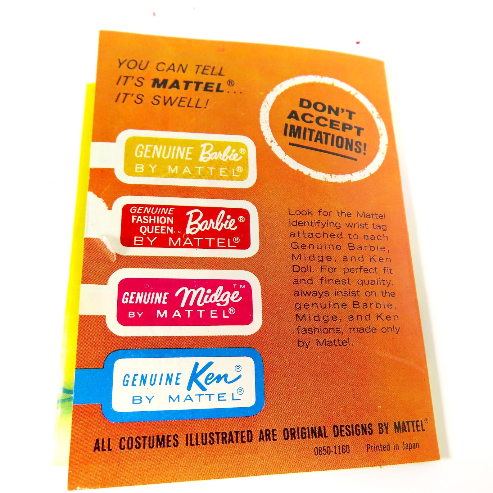 Barbie + Ken + Midge Catalog Original 1963, in Package Mattel Catalog ...