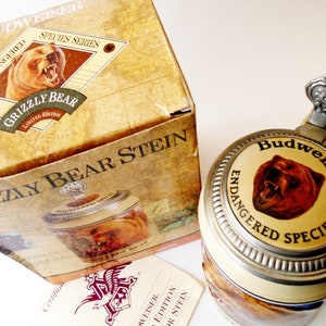 Anheuser Busch Endangered Species Beer Stein, 1992 Budweiser Endangered ...