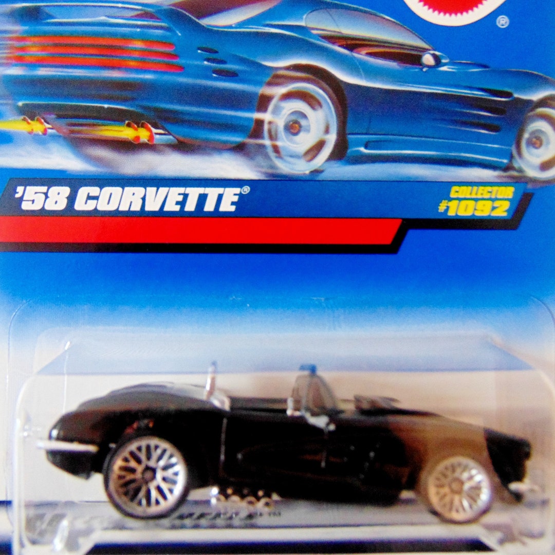 Hot Wheels 58 Corvette Coupe, Black Corvette Coupe Car No 1092 Hot ...