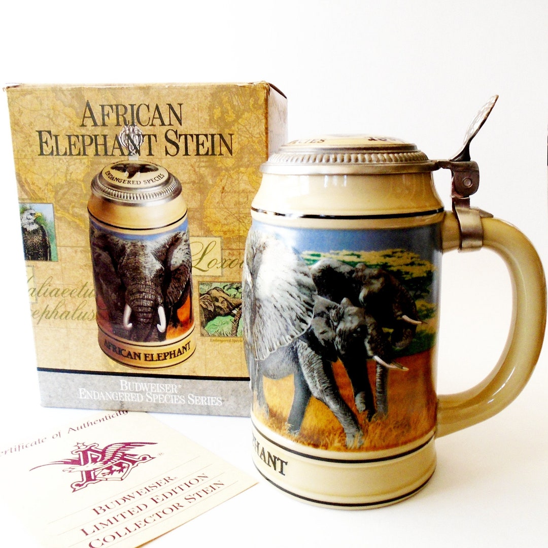 Anheuser Busch Endangered Species Beer Stein, 1990 Budweiser Endangered ...