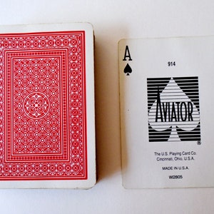 Vintage AVIATOR USA Playing Cards, Vintage Charles Lindberg ...